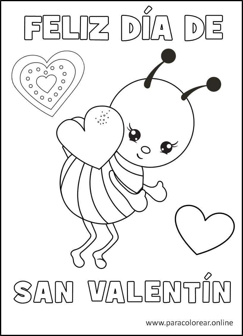 Dibujos del Día de San Valentín para Colorear Imprimir y Pintar 💘😍