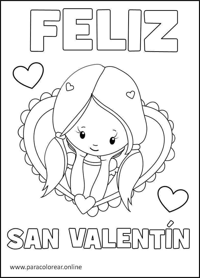 Dibujos del Día de San Valentín para Colorear Imprimir y Pintar 💘😍