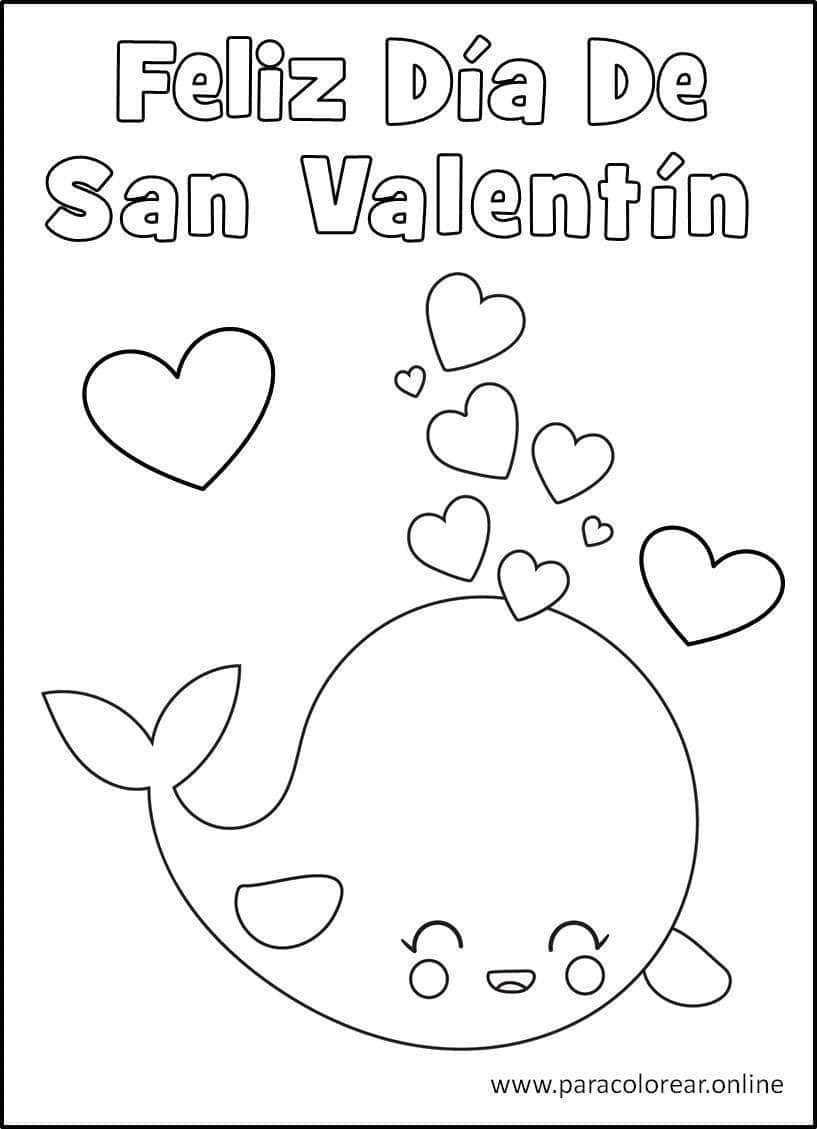 Dibujos del Día de San Valentín para Colorear Imprimir y Pintar 💘😍