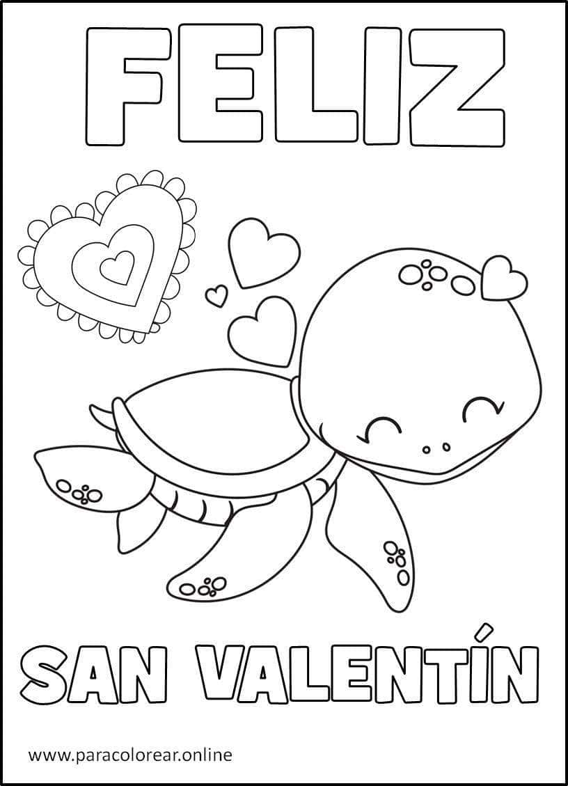 Dibujos del Día de San Valentín para Colorear Imprimir y Pintar 💘😍