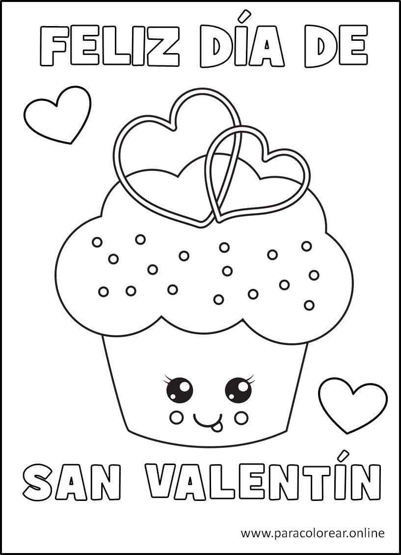 Dibujos del Día de San Valentín para Colorear Imprimir y Pintar 💘😍