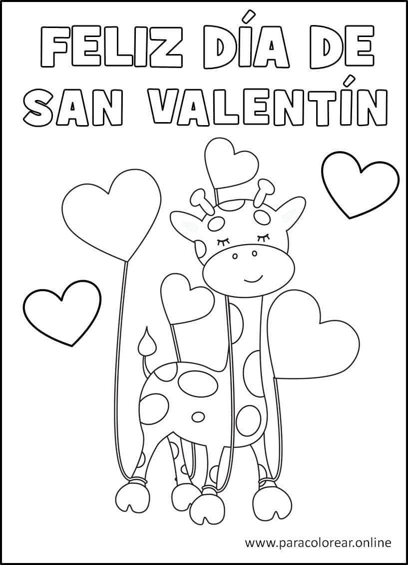 Dibujos del Día de San Valentín para Colorear Imprimir y Pintar 💘😍