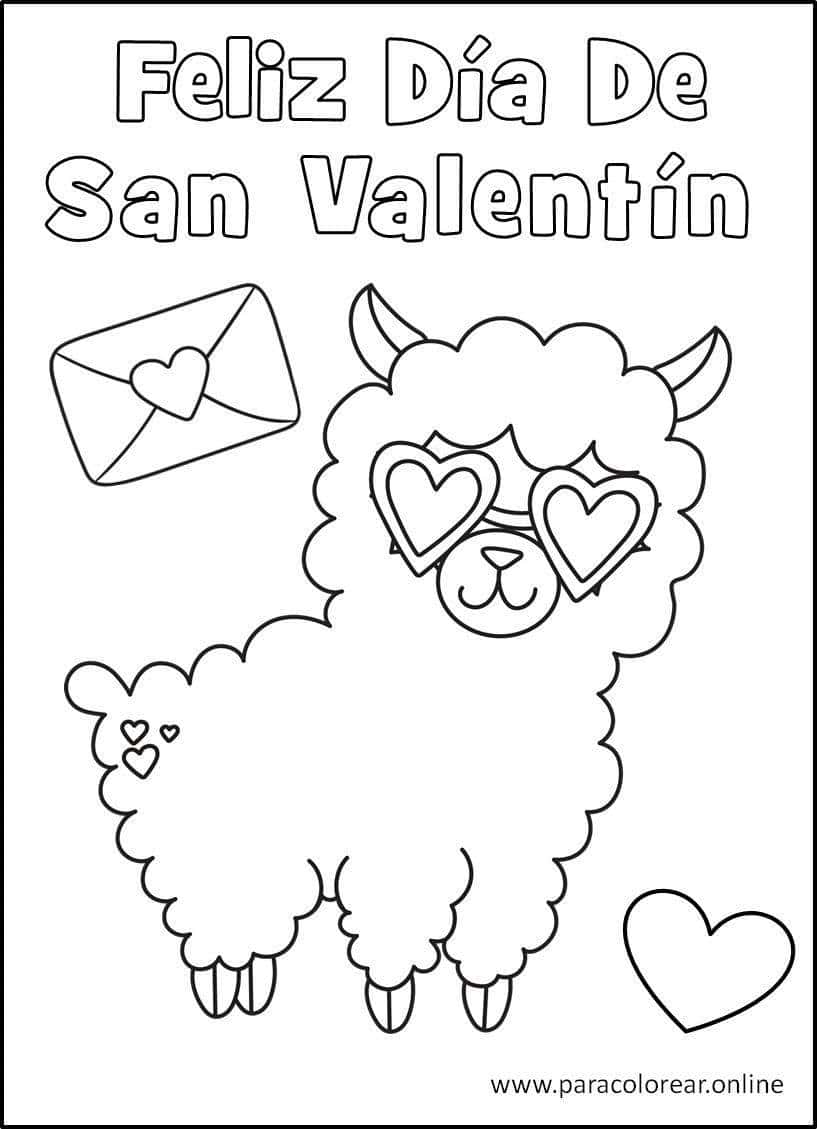 Dibujos del Día de San Valentín para Colorear Imprimir y Pintar 💘😍