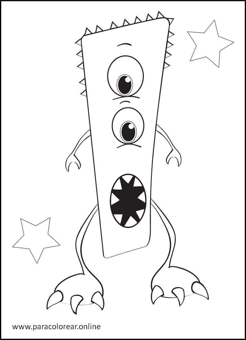 Los mejores Dibujos de Monstruos para Colorear Imprimir y Pintar 👾