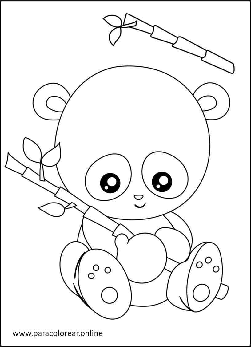 Los mejores Dibujos de Osos Panda para Colorear Imprimir y Pintar 🐼