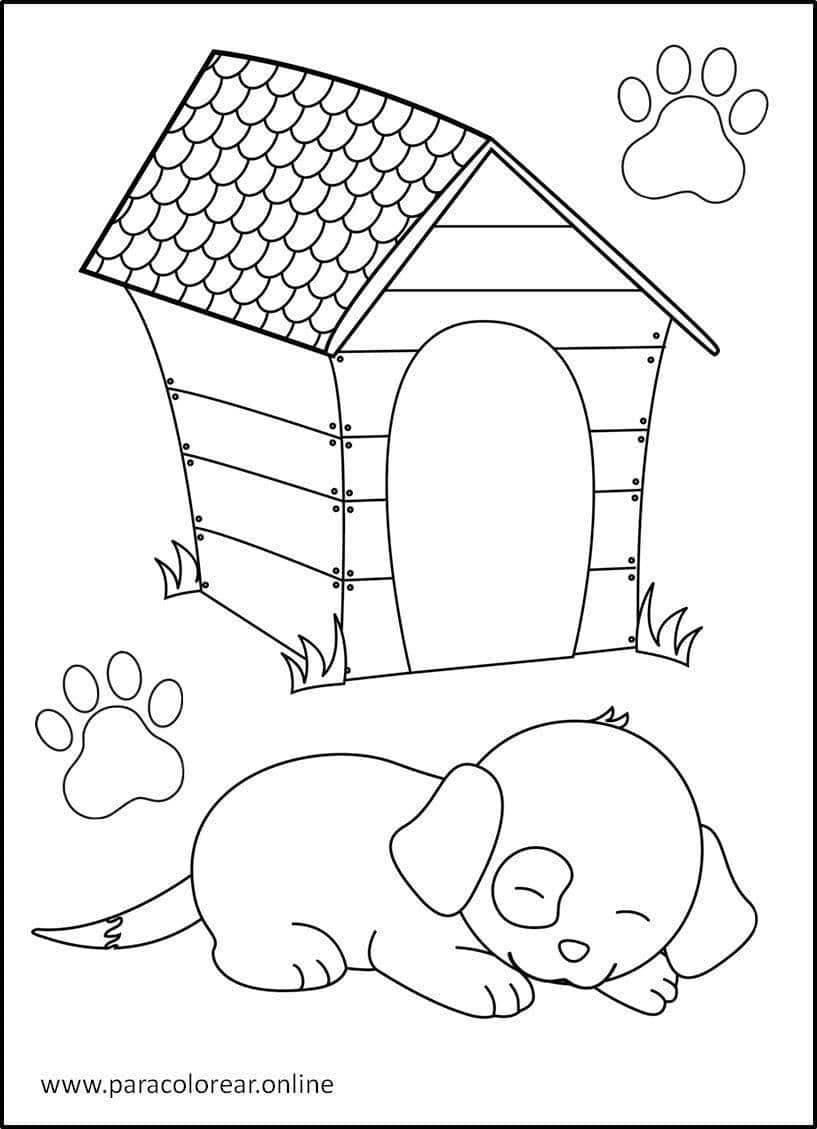 Los mejores Dibujos de Perros para Colorear Imprimir y Pintar 🐶